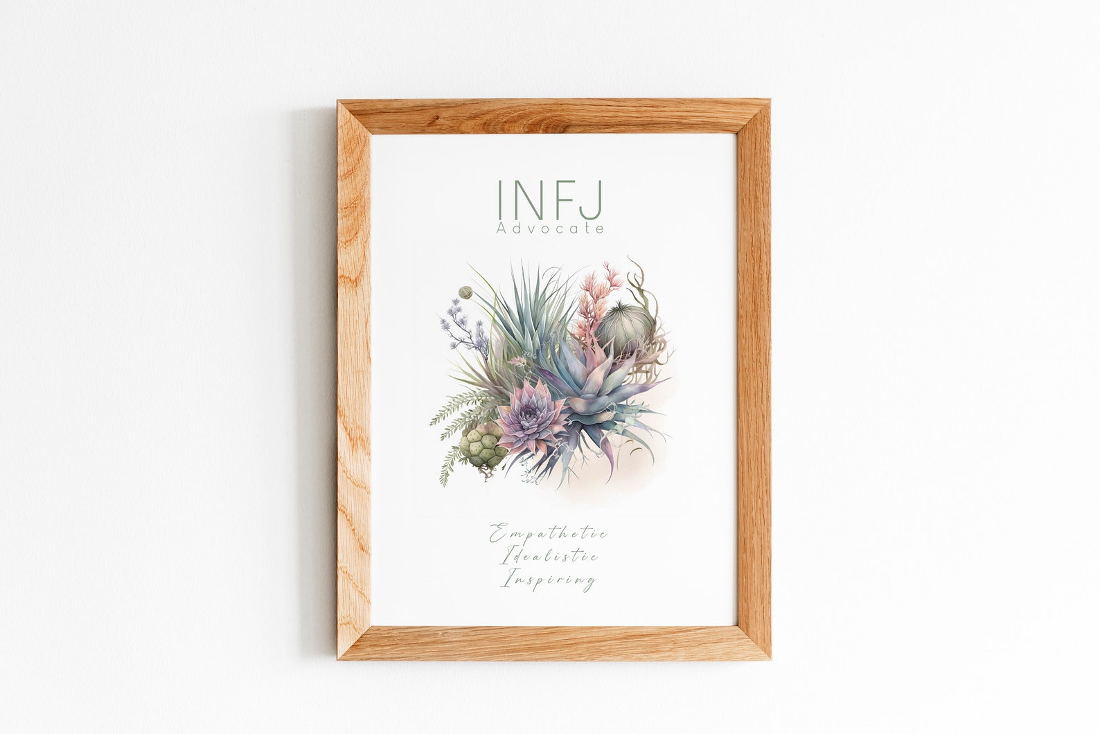Infj Advocate Poster Mbti, MBTI Myers Briggs 16 Personality Type Art ...