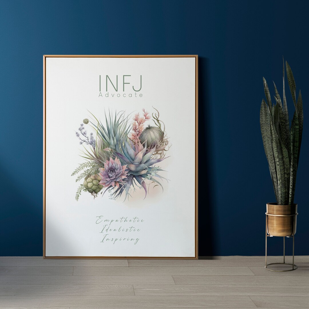 Infj Advocate Poster Mbti, MBTI Myers Briggs 16 Personality Type Art ...