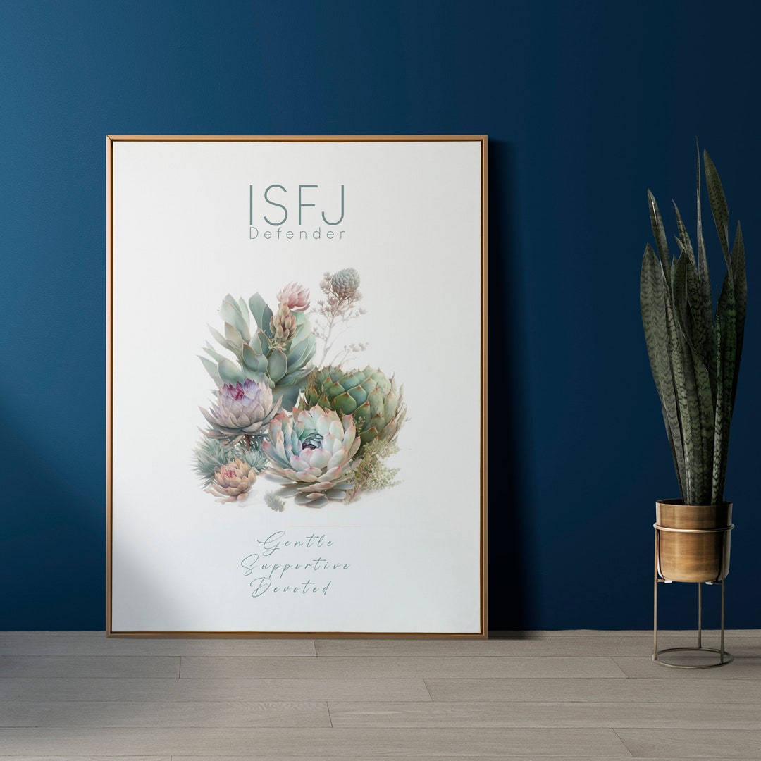 ISFJ Mbti Self Personality Poster Floral, Watercolor Succulent ...