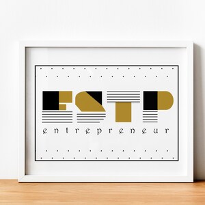 ESTP Entrepreneur Myers Briggs Mbti Personality Type, ESTP Minimal ...