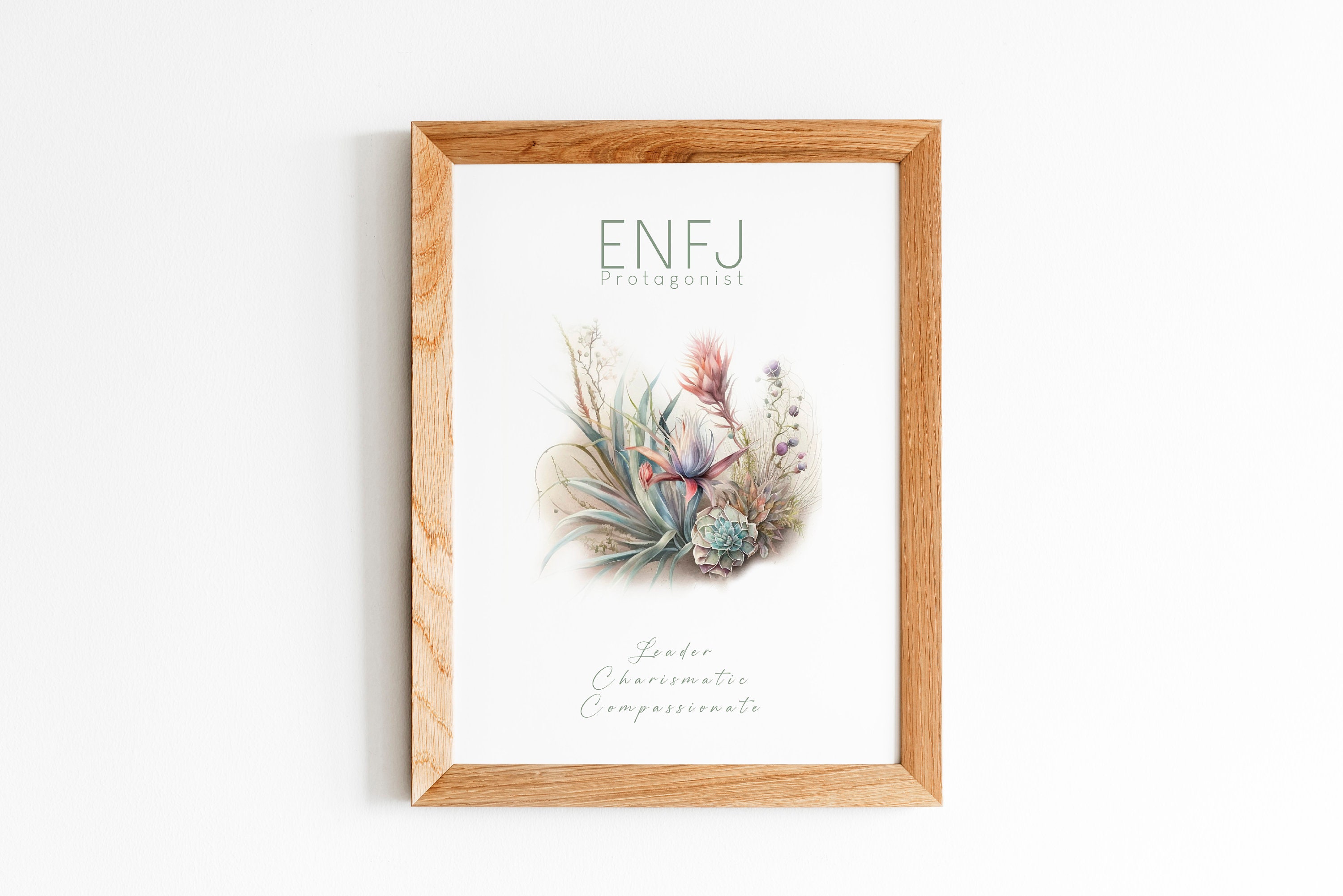 ENFJ Protagonist Art Print, ENFJ 16 Personalities Mbti Wall Art, Myers ...