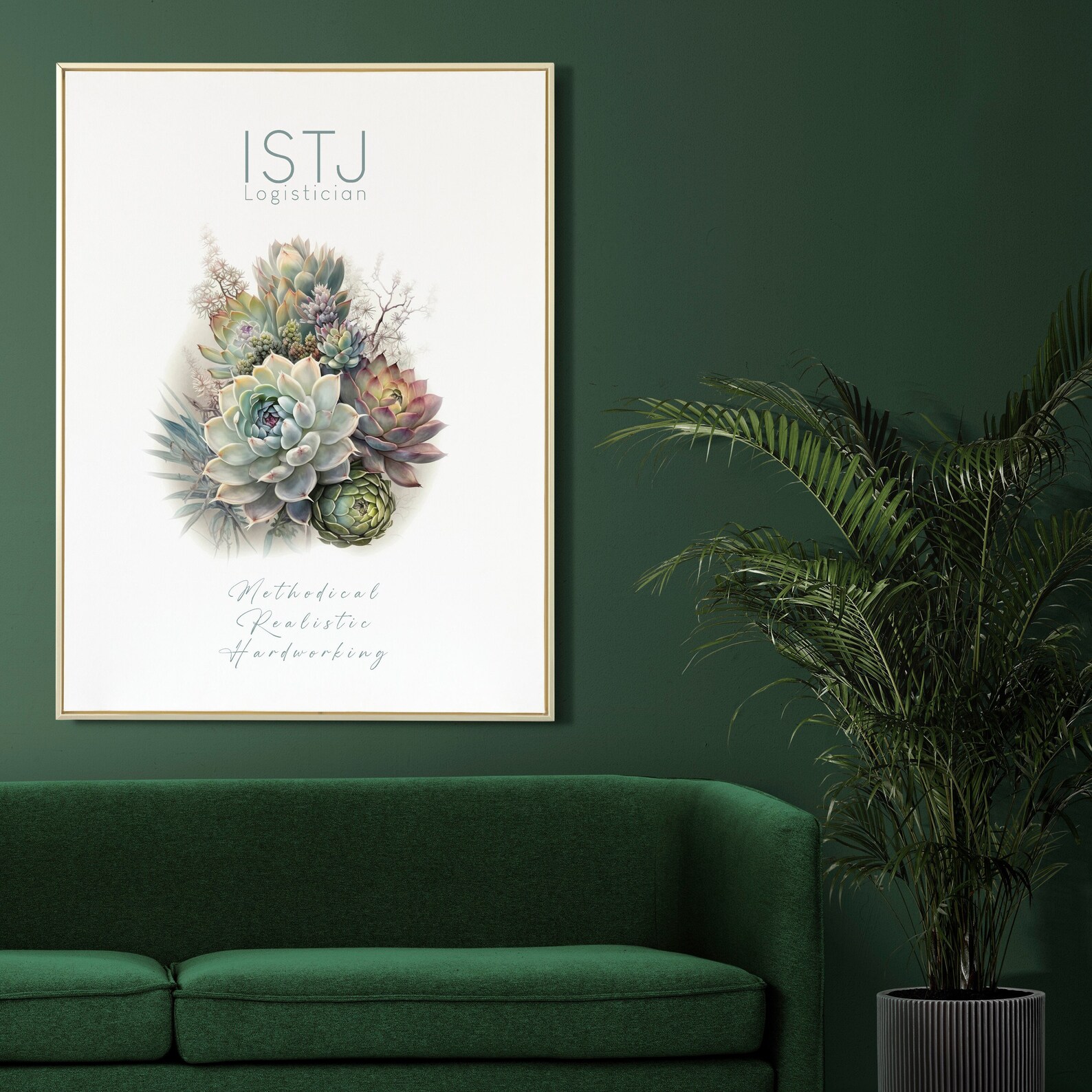 ISTJ Logistician MBTI Personality Type Painting, Elegant Botanical ...