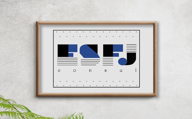 ESFJ Consul Myers Briggs Mbti Personality Type, ESFJ Minimal Typography ...