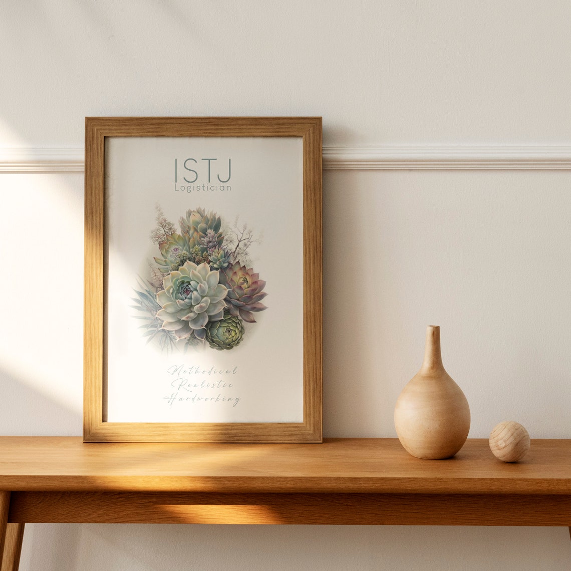ISTJ Logistician MBTI Personality Type Painting, Elegant Botanical ...