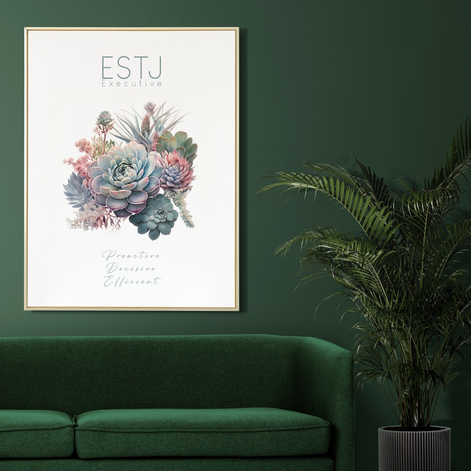 ESTJ Mbti Self Personality Type Floral Poster, Printable Boho Floral ...
