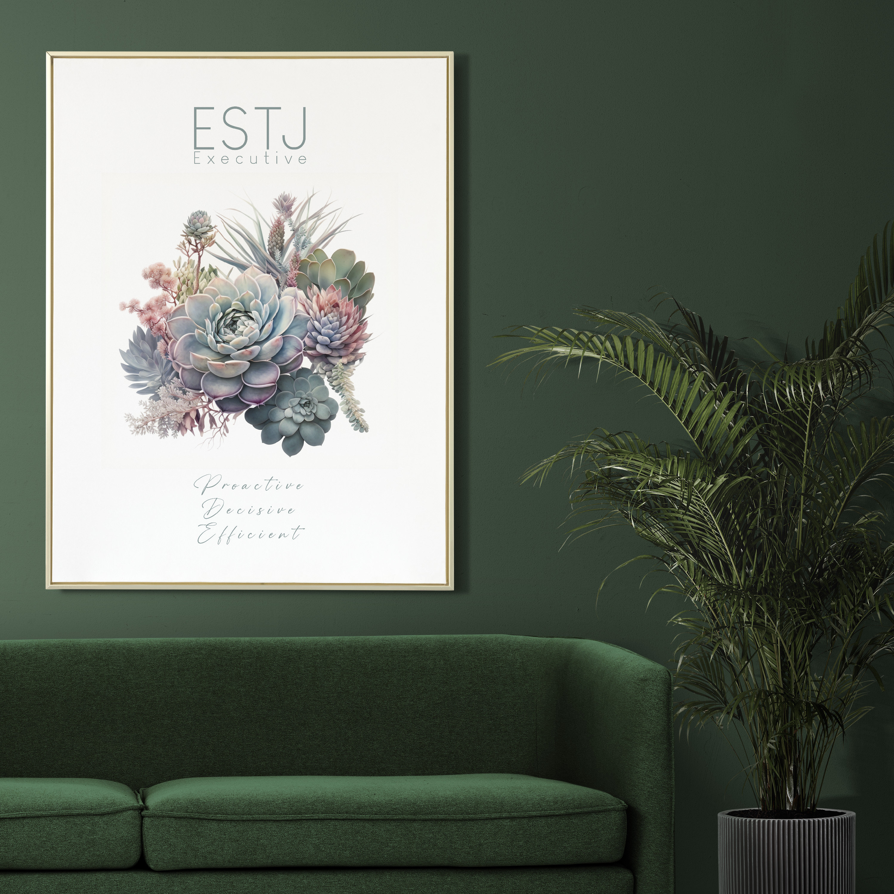 ESTJ Mbti Self Personality Type Floral Poster, Printable Boho Floral ...