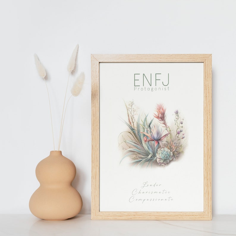 ENFJ Protagonist Art Print, ENFJ 16 Personalities Mbti Wall Art, Myers ...