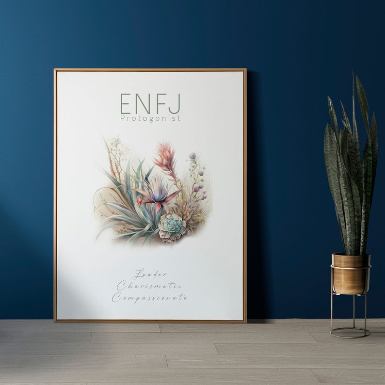 ENFJ Protagonist Art Print, ENFJ 16 Personalities Mbti Wall Art, Myers ...