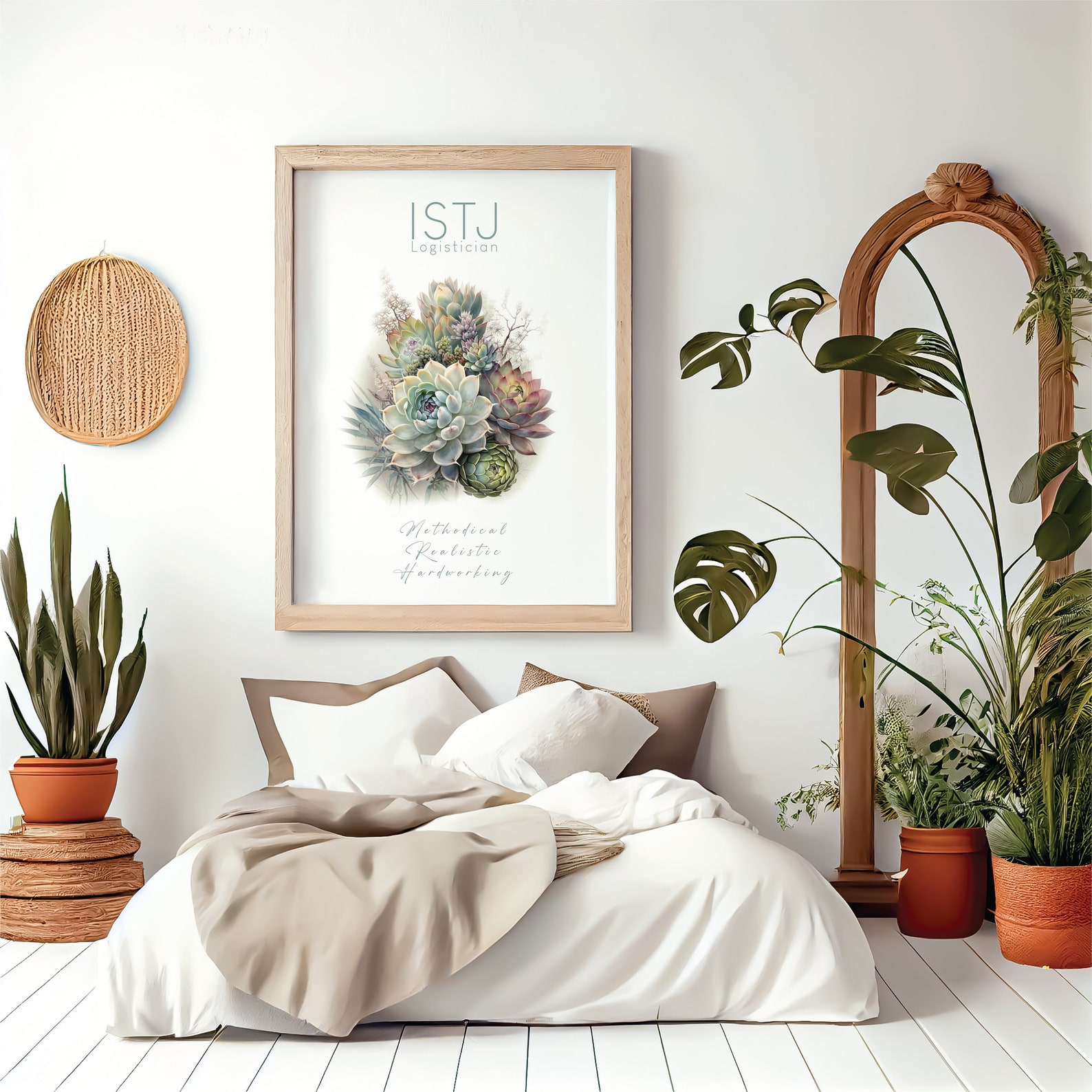 ISTJ Logistician MBTI Personality Type Painting, Elegant Botanical ...
