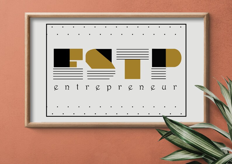 ESTP Entrepreneur Myers Briggs Mbti Personality Type, ESTP Minimal ...