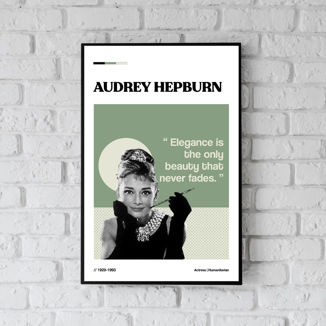Audrey Hepburn Inspiring Quote With Her Picture, Famous Iconic ...
