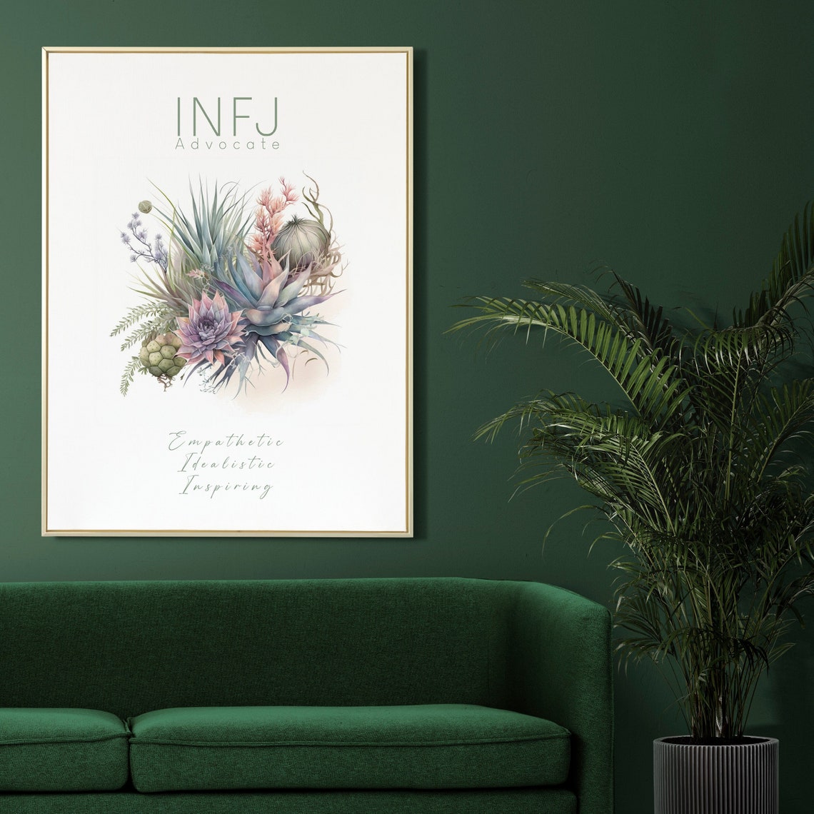 Infj Advocate Poster Mbti, MBTI Myers Briggs 16 Personality Type Art ...