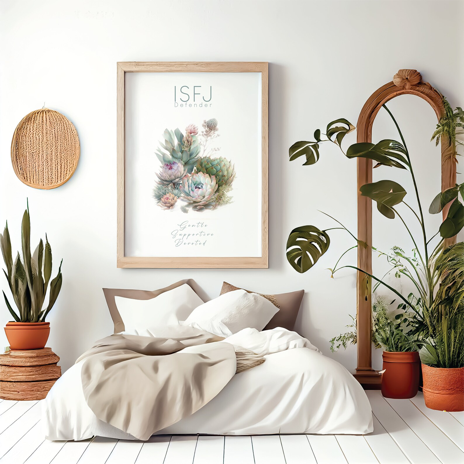 ISFJ Mbti Self Personality Poster Floral, Watercolor Succulent ...
