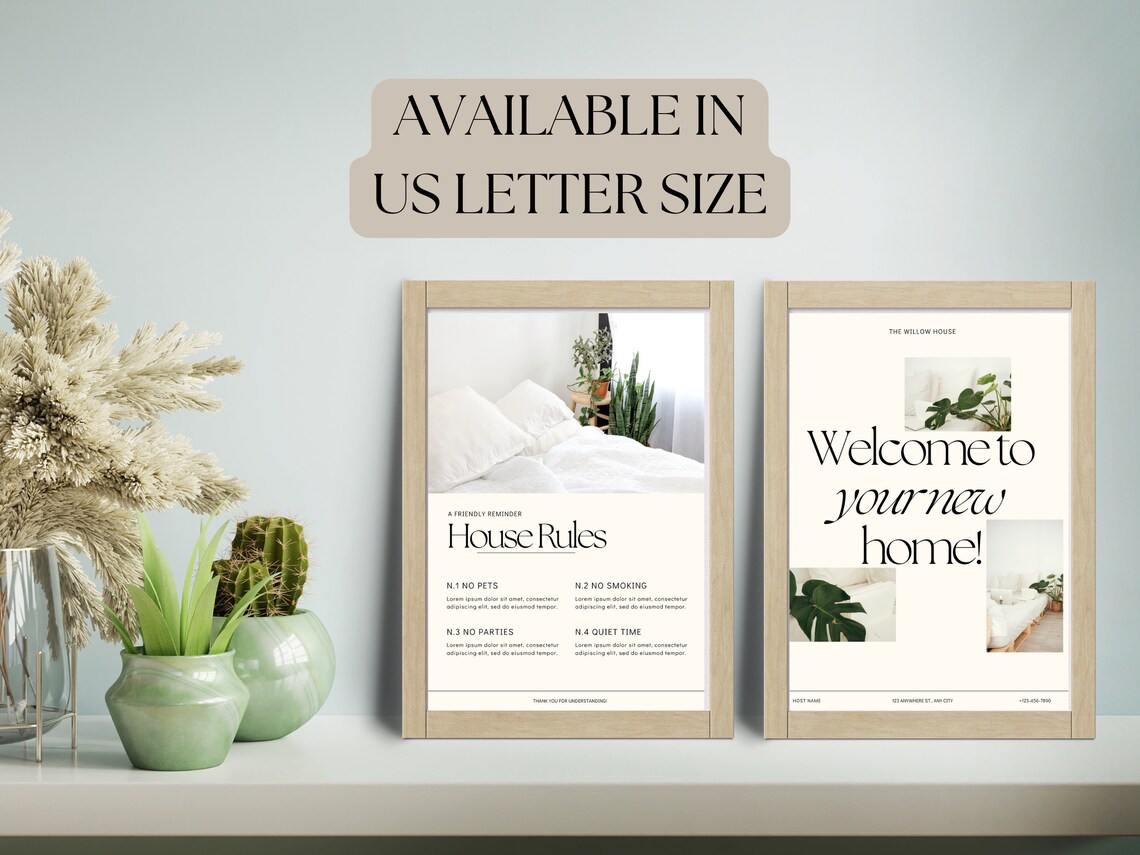 Editable Airbnb Signs Template Bundle, Airbnb Template, Airbnb Signs ...