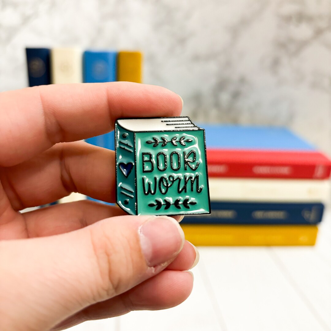 Book Worm Enamel Pin–booktok Pin–book Lover - Etsy