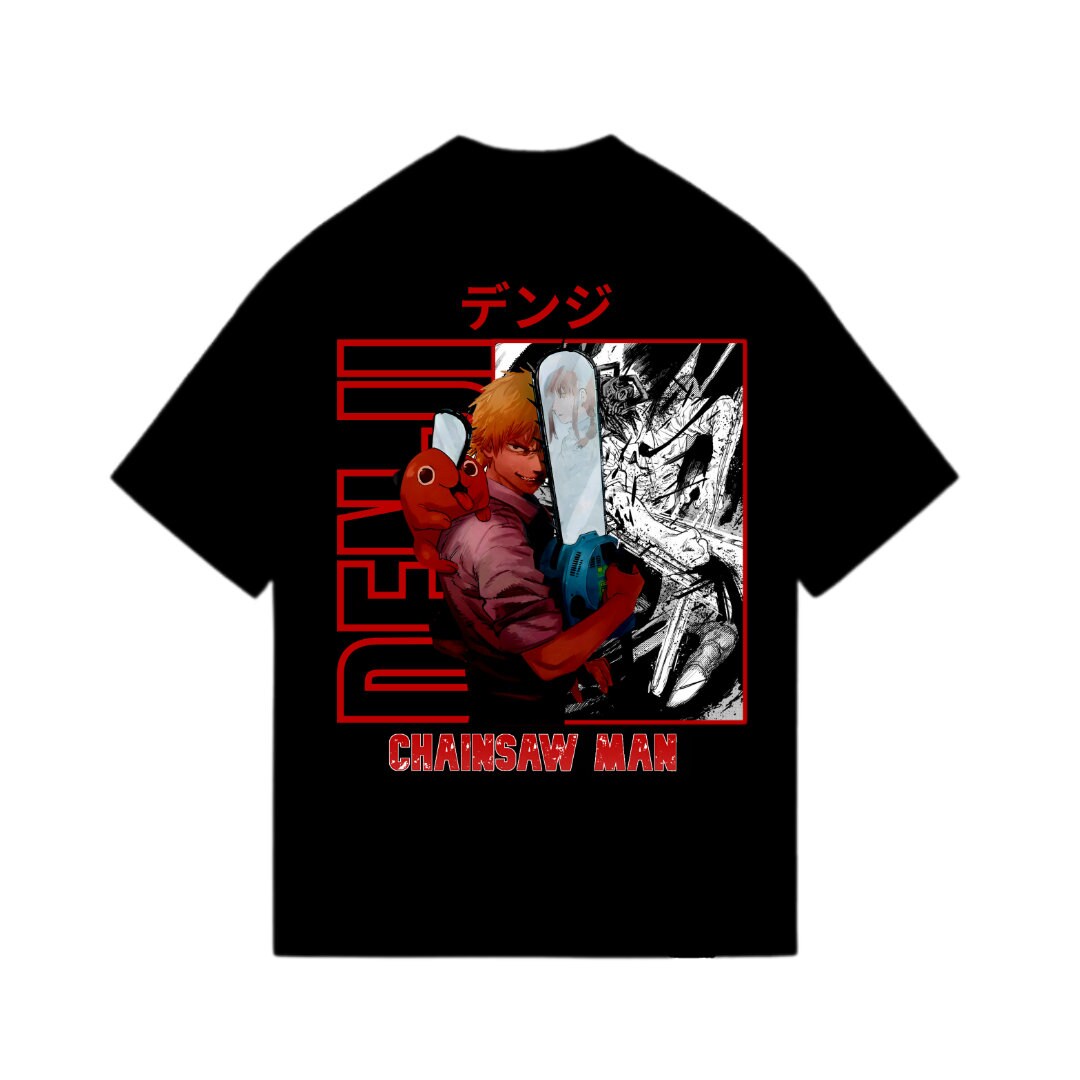 Denji Chainsaw Man 100% Cotton Anime Streetwear Clothing - Etsy