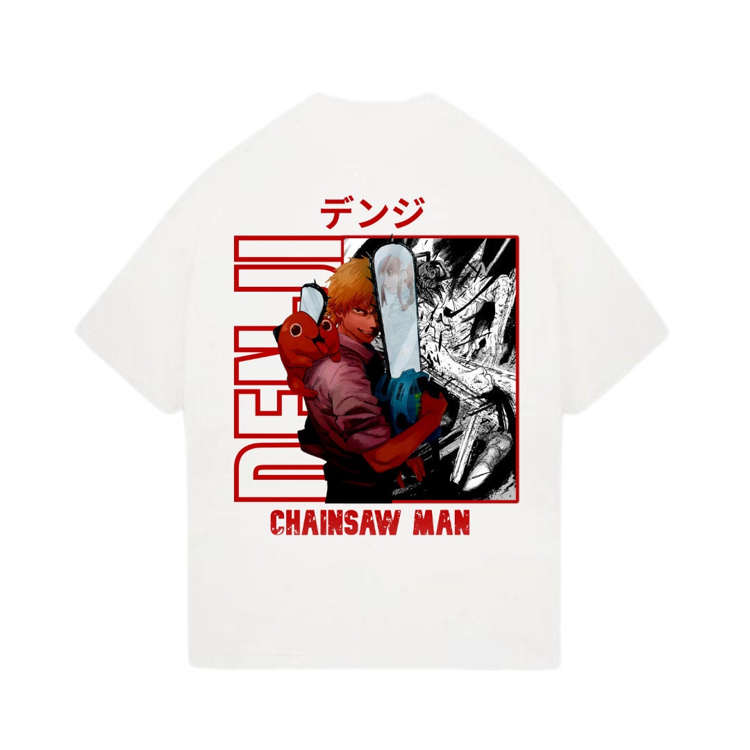 Denji Chainsaw Man 100% Cotton Anime Streetwear Clothing - Etsy