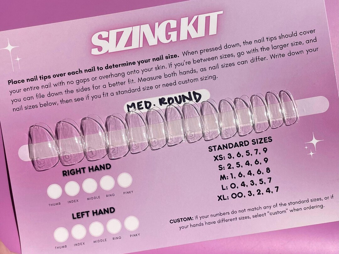 SIZING KIT: Sizing Sample Kit for Press-ons - Etsy