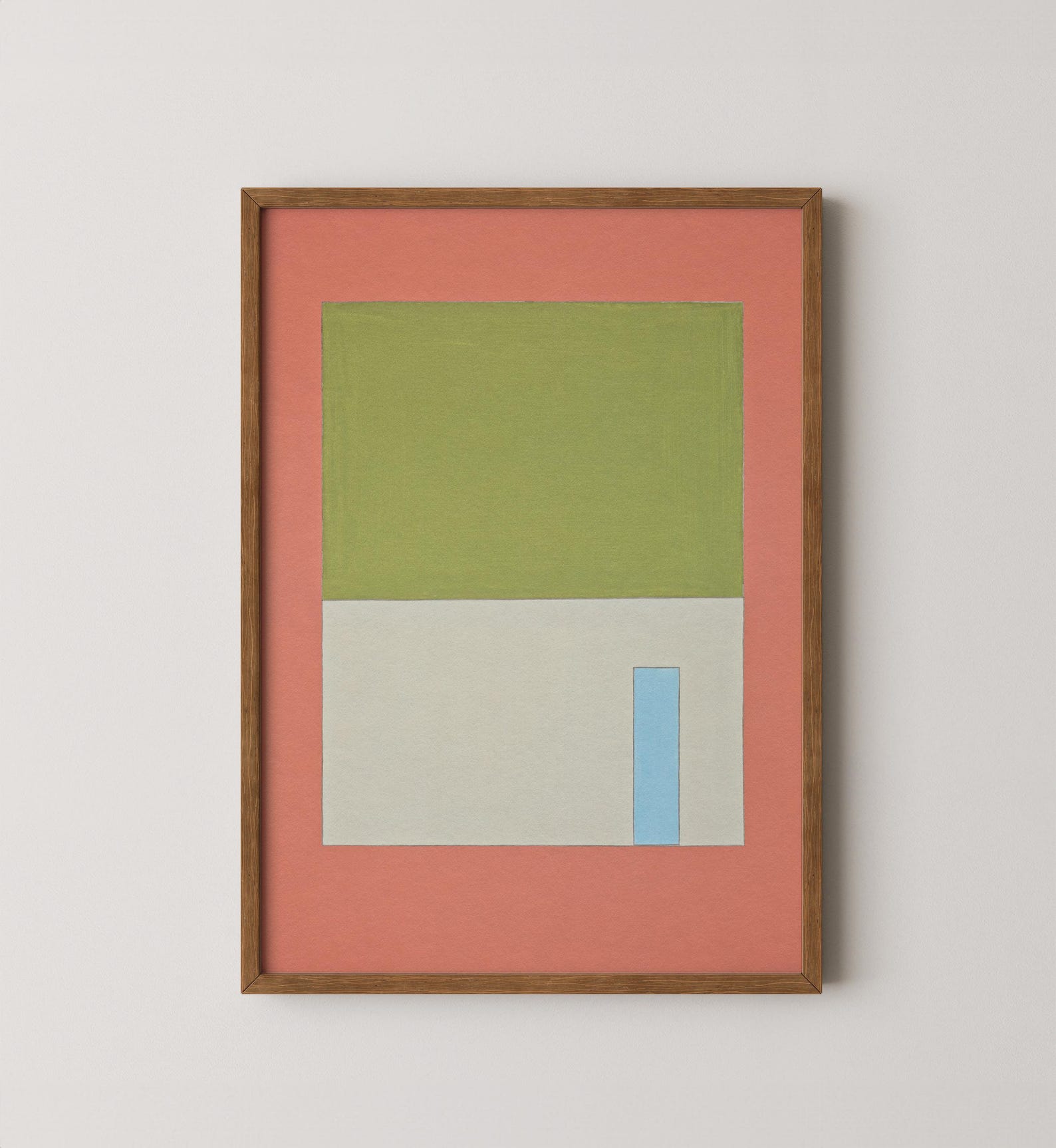 Vintage Abstract Colorblock Art Print | Colorful Art | Pink and Green ...