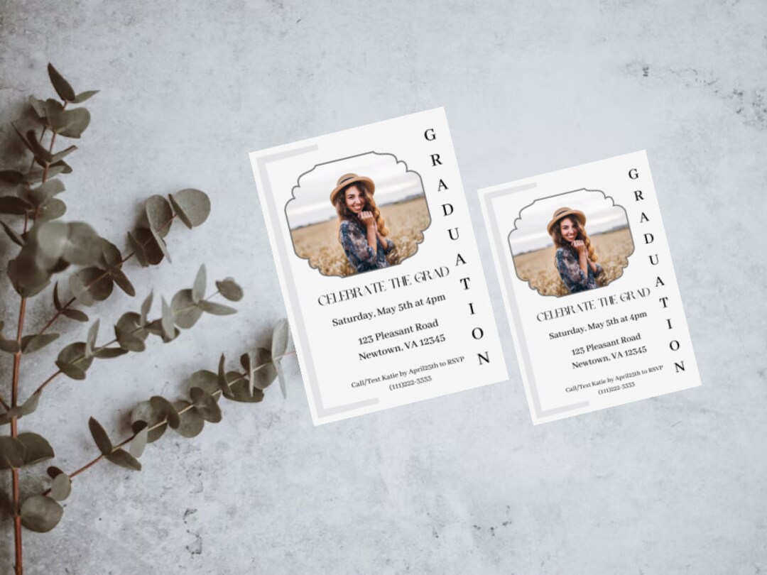 Simple Graduation Party Invitation - Etsy