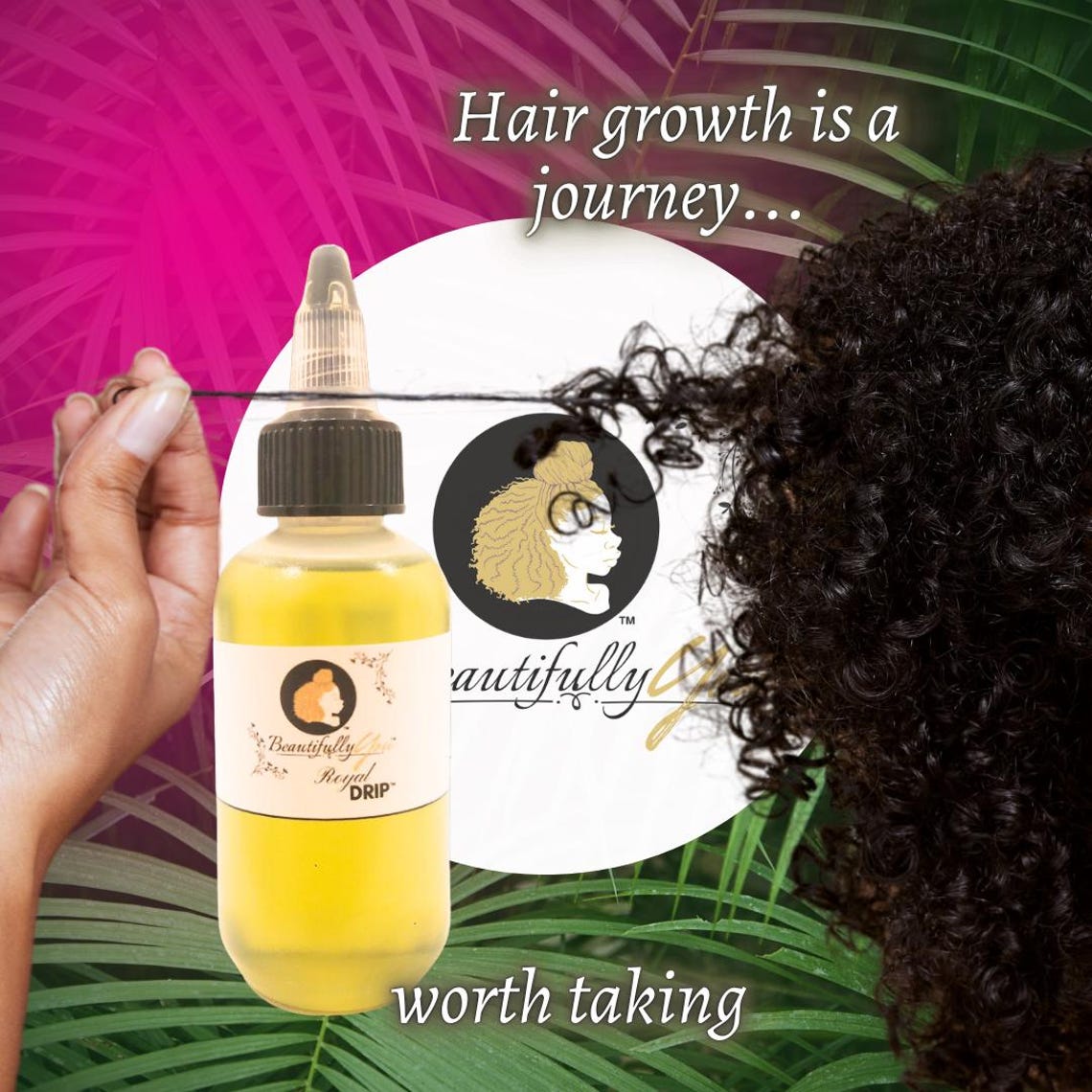 Royal Drip Hair Growth Oil, Vegan Care for Thick, Full Hair - Anti ...