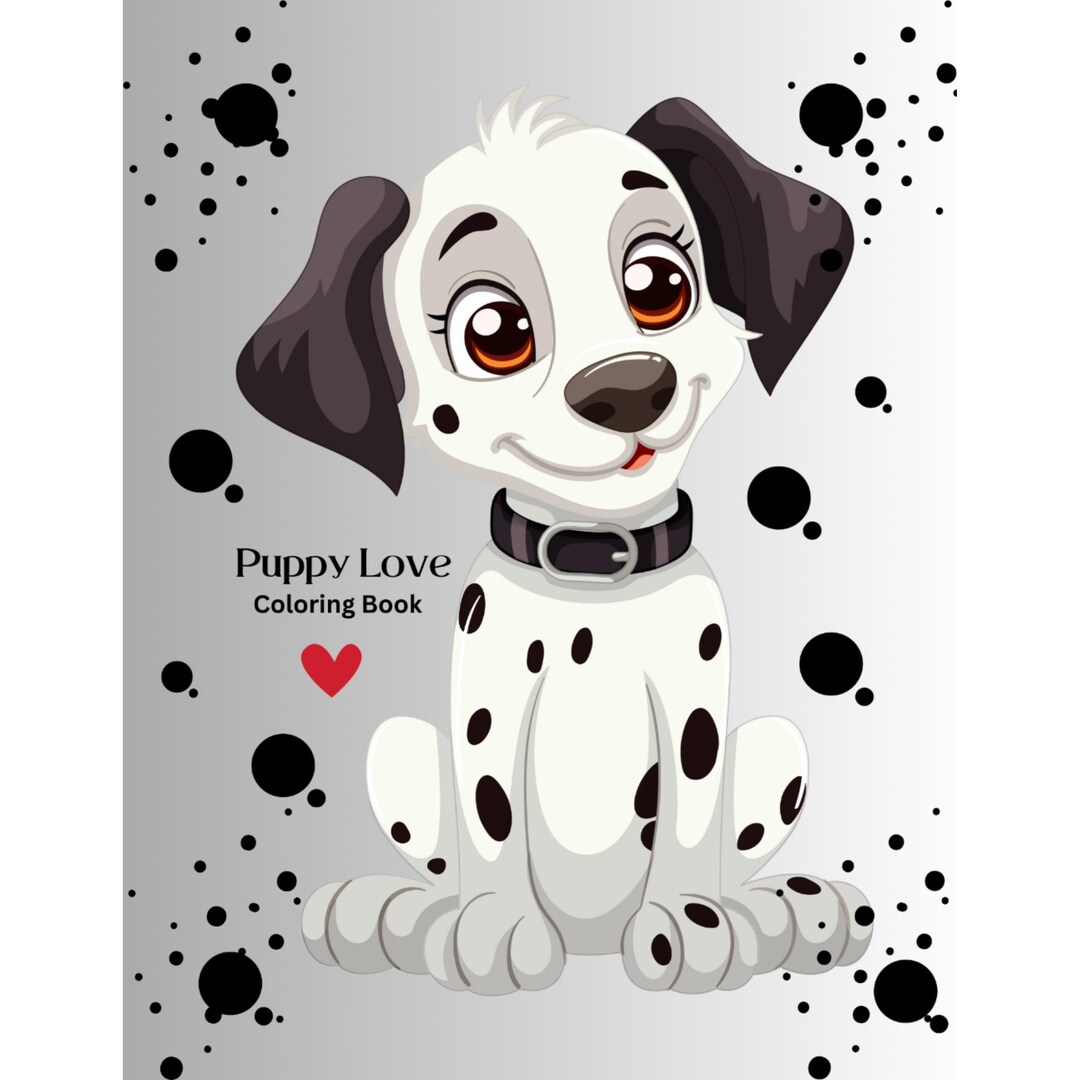 Puppy Love Coloring Book - Etsy