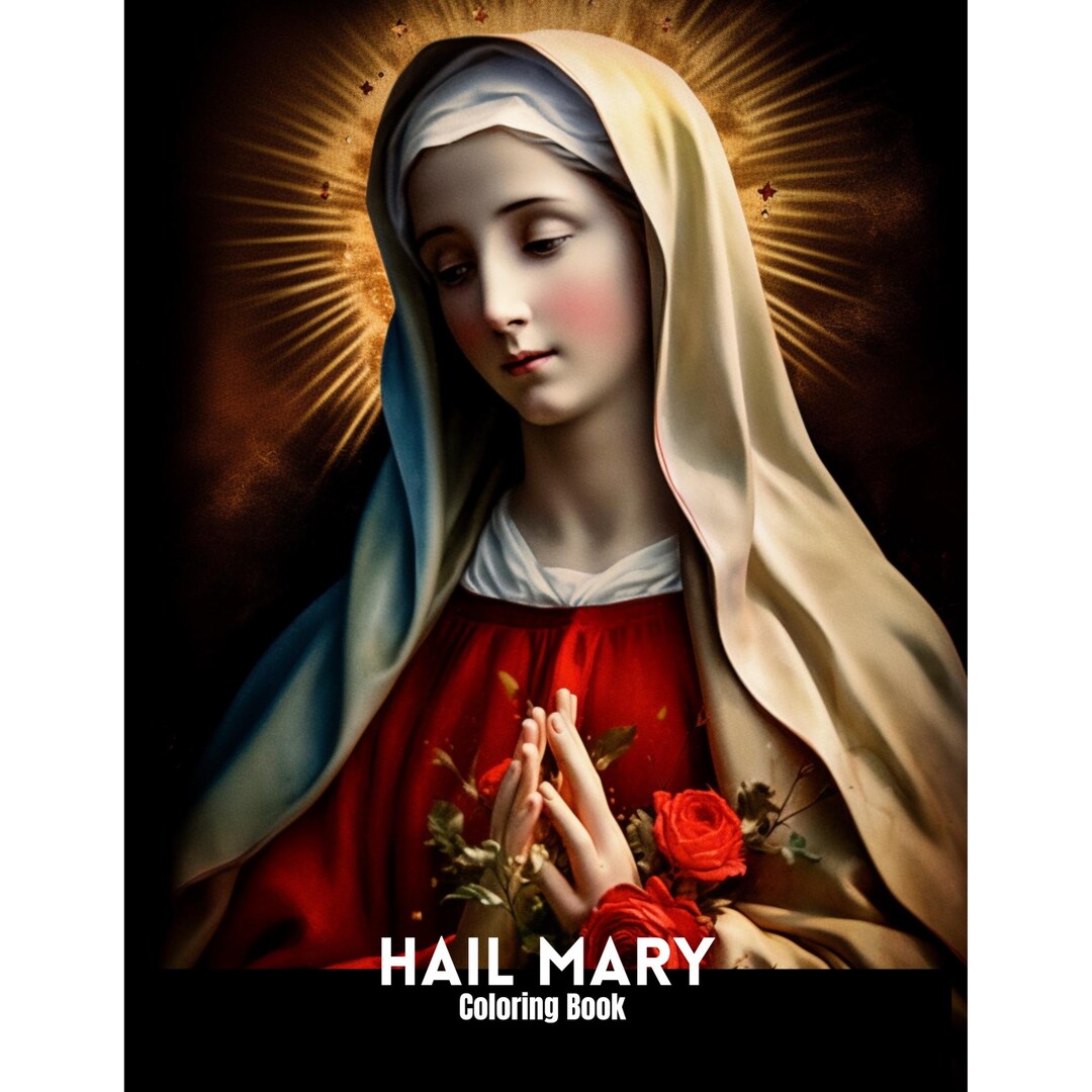 Hail Mary Coloring Book Prayer Gift - Etsy