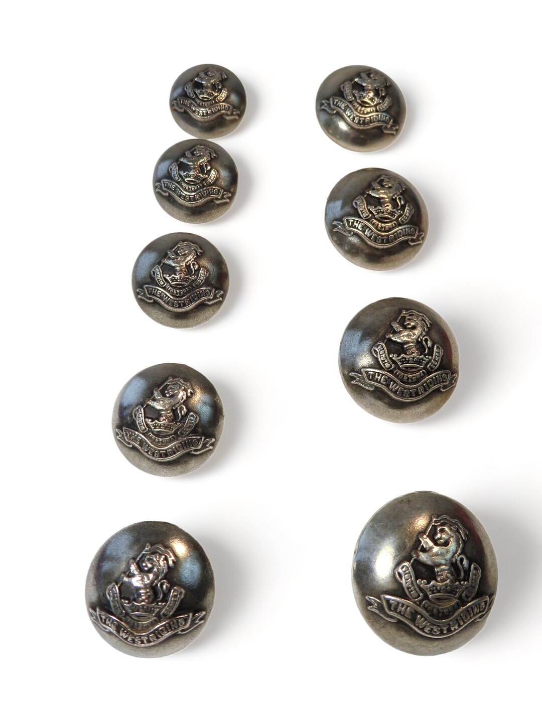 Lot of 9 Authentic Military Buttons From the Duke of Wellington's ...