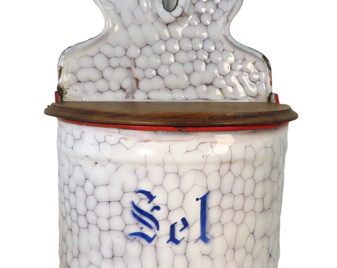 Antique Stoneware Salt Box, Vintage Stoneware Salt Box, Antique Salt ...