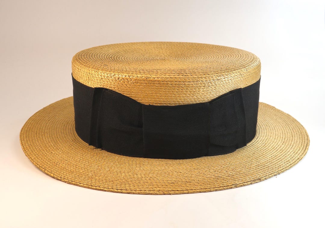 Superb Vintage Straw Boater Hat From the 1930s, Signed HAYS - Etsy UK