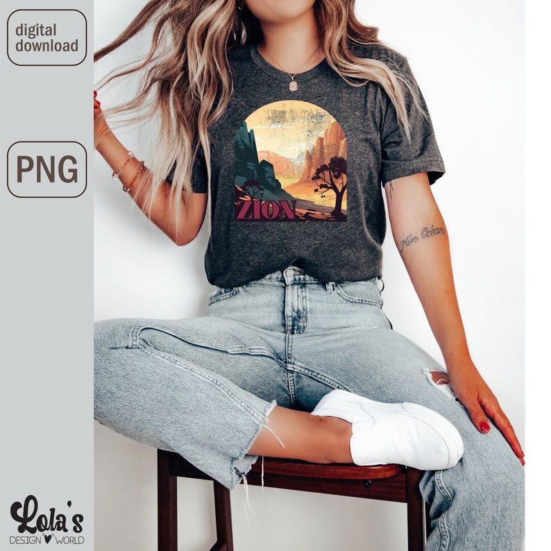 Zion PNG National Parks PNG Zion National Park Design Zion - Etsy