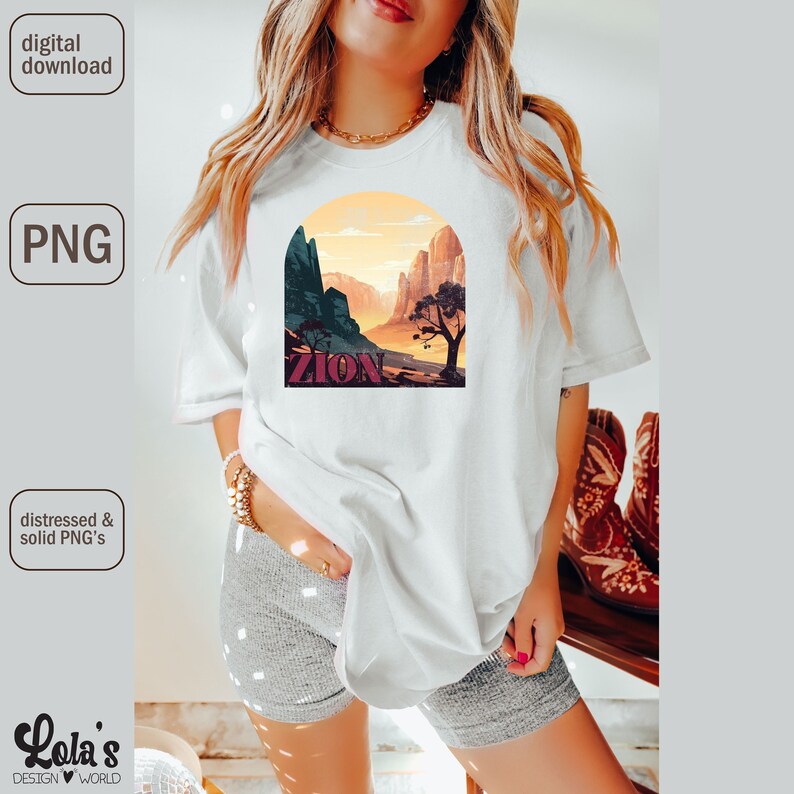 Zion PNG National Parks PNG Zion National Park Design Zion - Etsy