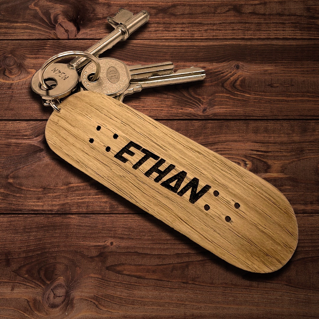 Handmade Skateboard Keychain: Personalized Laser Engraved Skate Gift - Etsy
