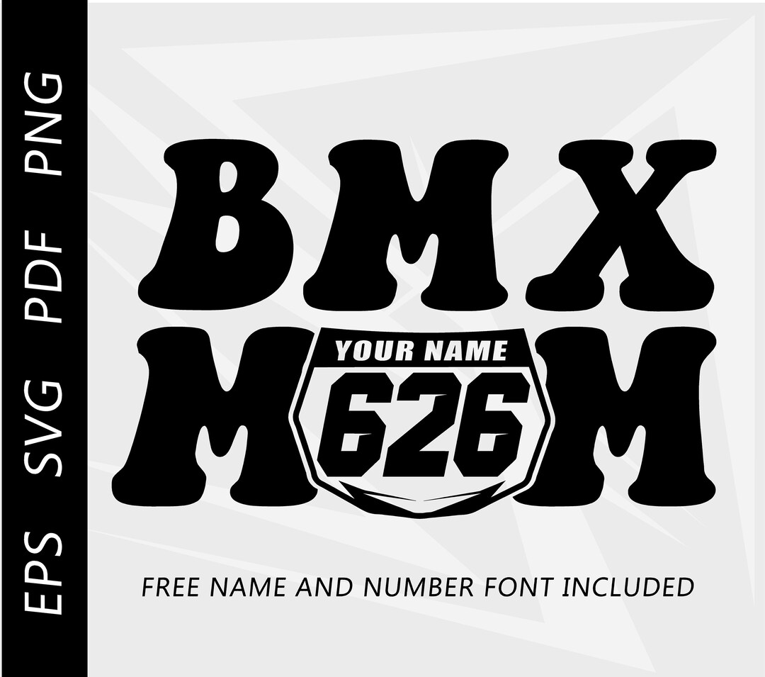 BMX Mom Design, Custom Racing Clipart (svg, Eps, Pdf, Png Digital ...