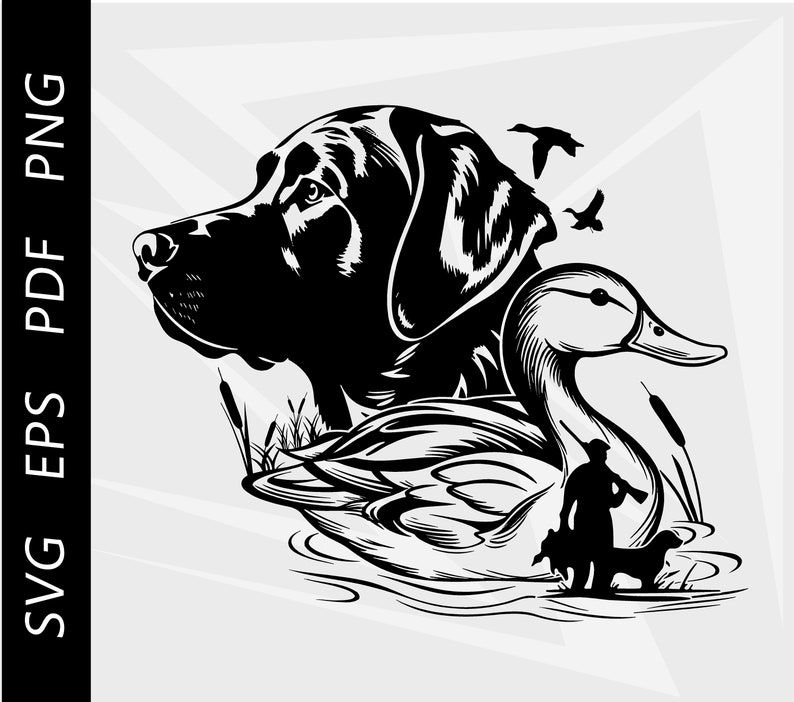 Duck Hunting Vector Design, Duck Hunting , Duck, Waterfowl Design, Lab ...