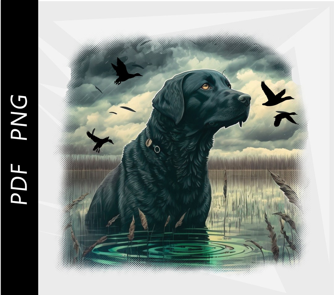 Black Lab Hunting Design, Mallard Duck, Duck Hunting , Duck, Waterfowl ...