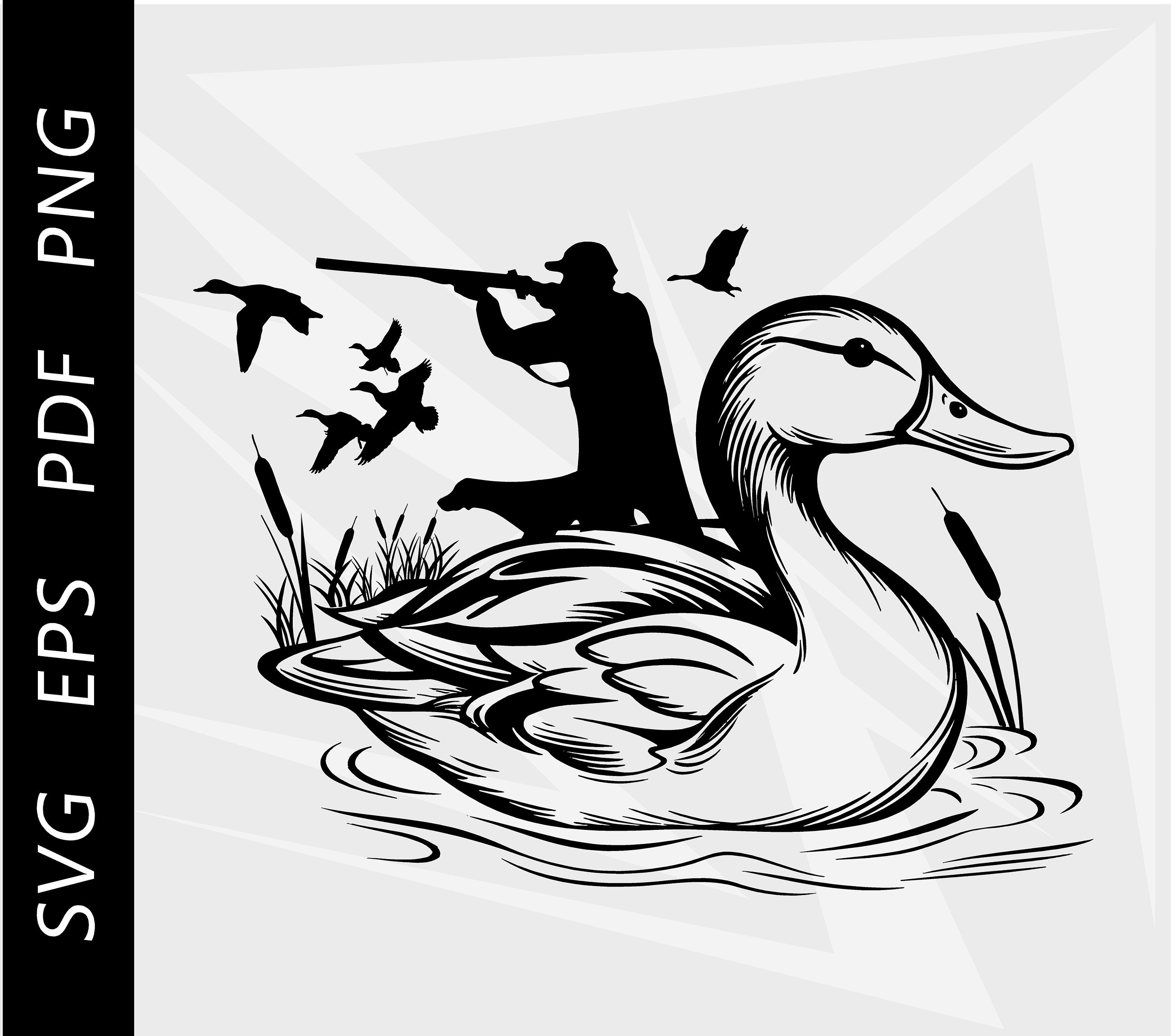 Duck Hunting Vector Design Duck Hunting Duck Waterfowl - Etsy