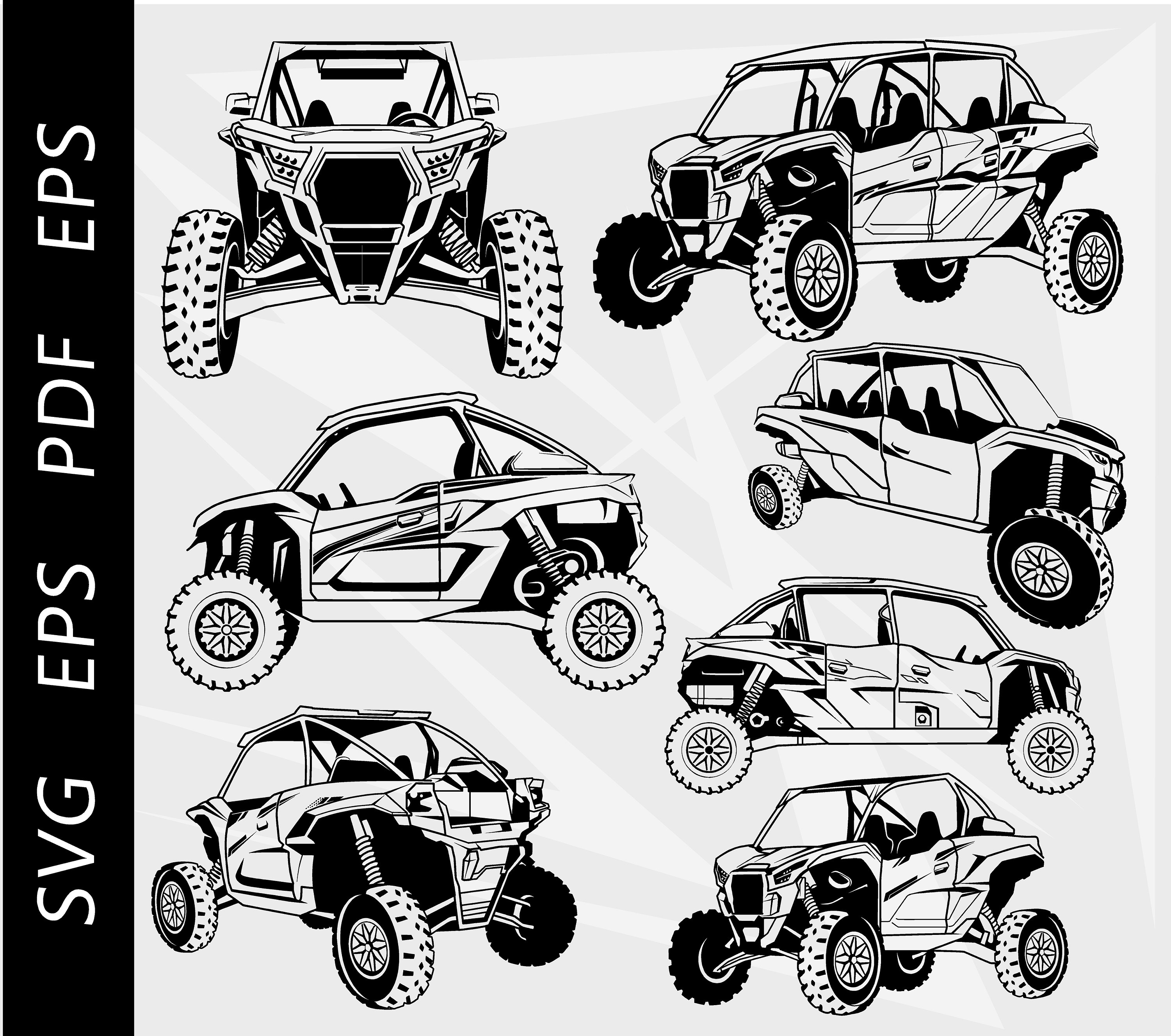 Kawasaki KRX Clipart Bundle, UTV (svg, Eps, Pdf, Png) (digital Download ...