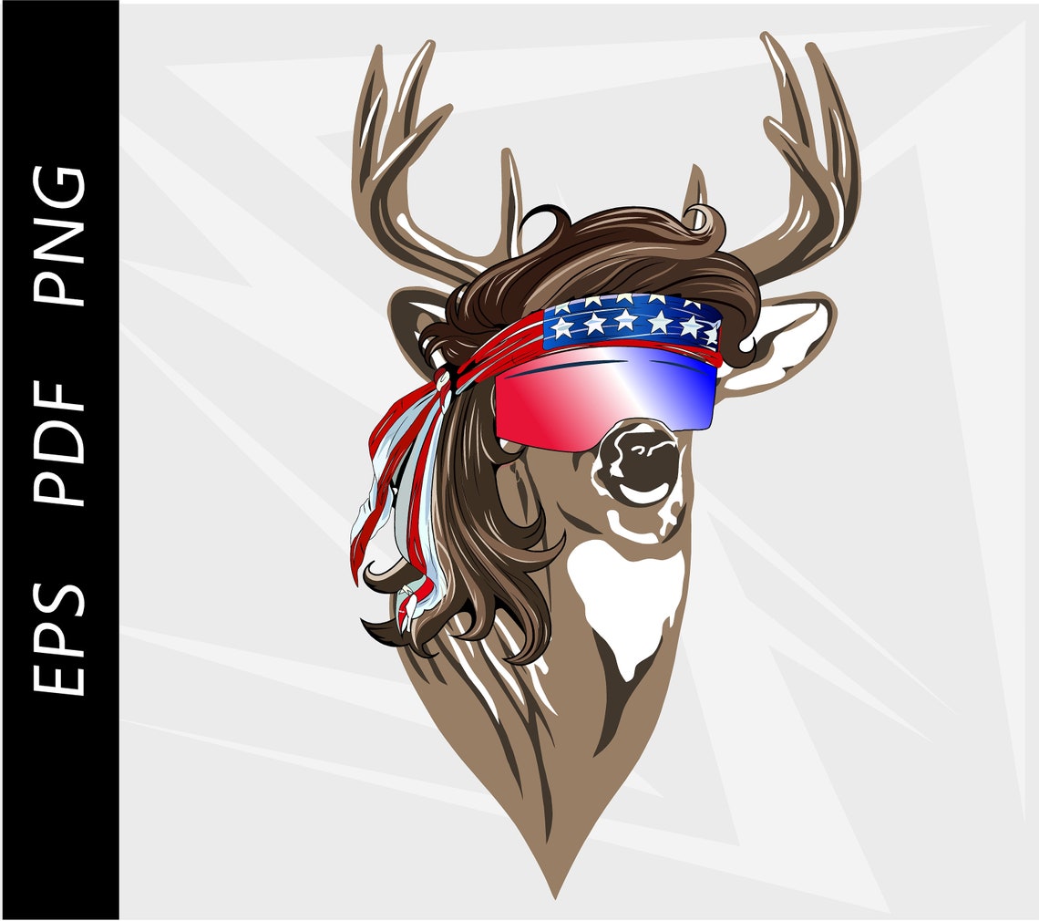 Deer Mullet Design Deer Png Deer Sublimation Deer Design - Etsy