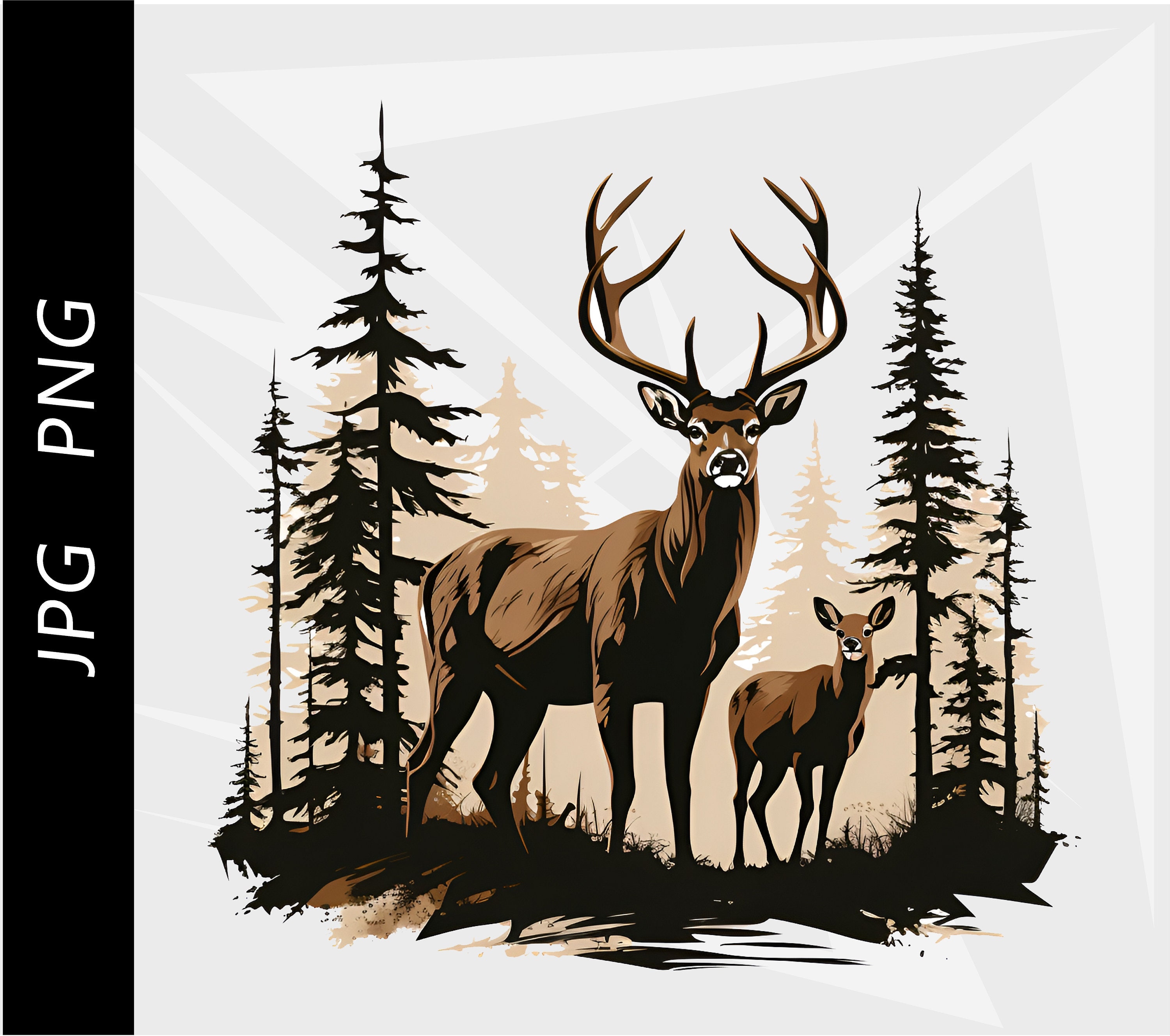 Deer Vector, Deer Decoration, Sublimation, Deer Hunting, Deer Shirt ...