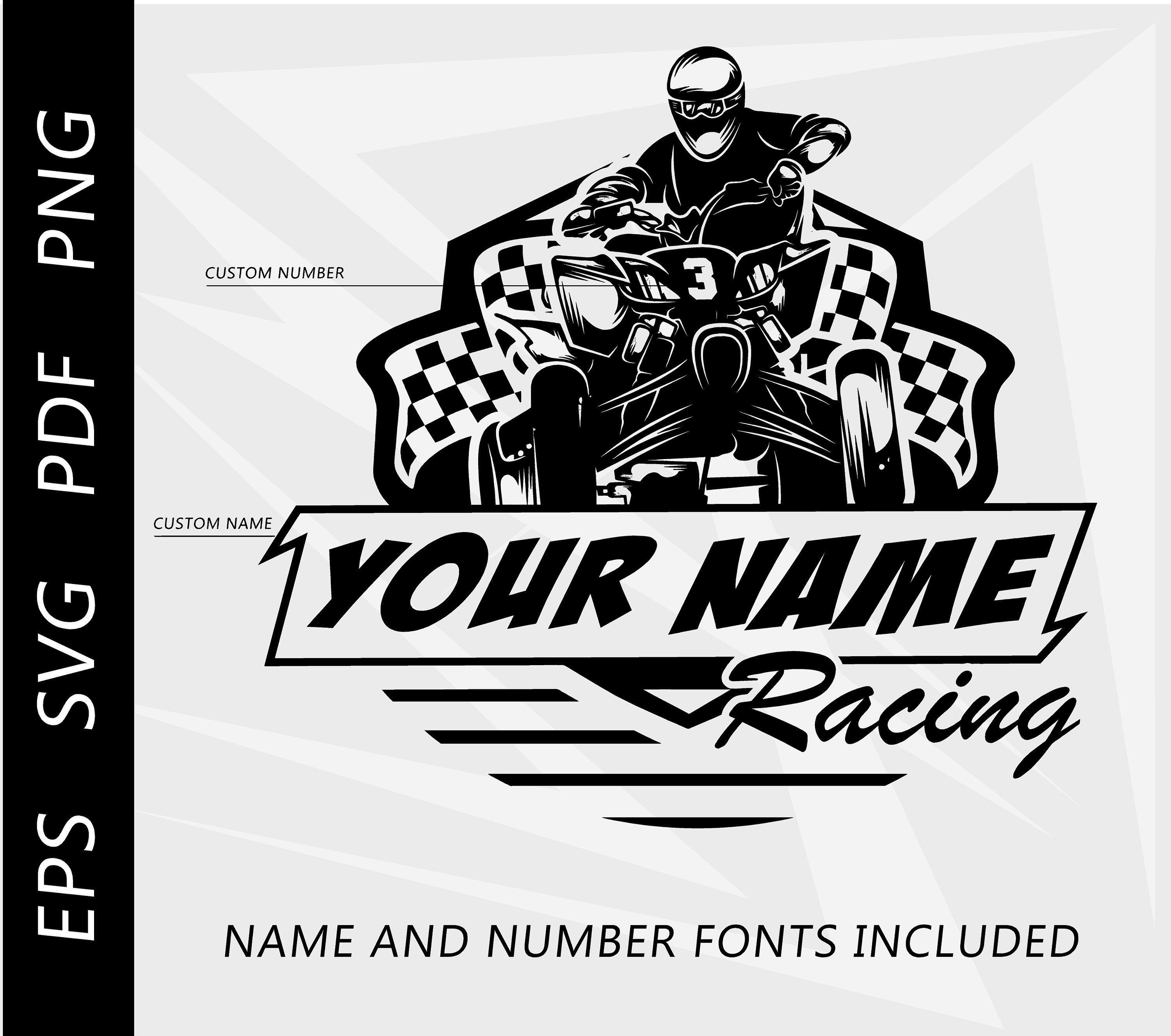 Custom Motocross ATV Racing Design, MX Clipart (svg, Eps, Pdf, Png) - Etsy