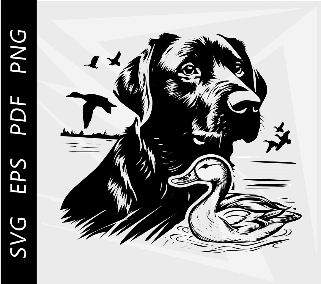 Duck Hunting Retriever Vector Design (digital Download) - Etsy