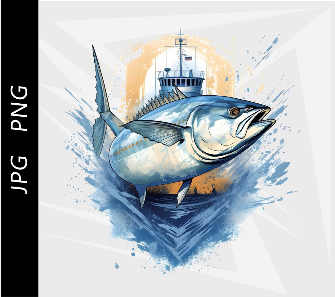 Fishing, Colorful Tuna Design, Offshore Fishing Design, Fishing Shirt ...