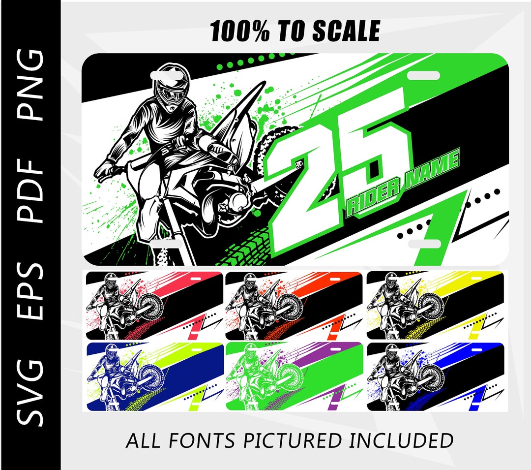 Custom Motocross Racing Tag, 100% Scale , Motocross , Mx Design, Dirt ...
