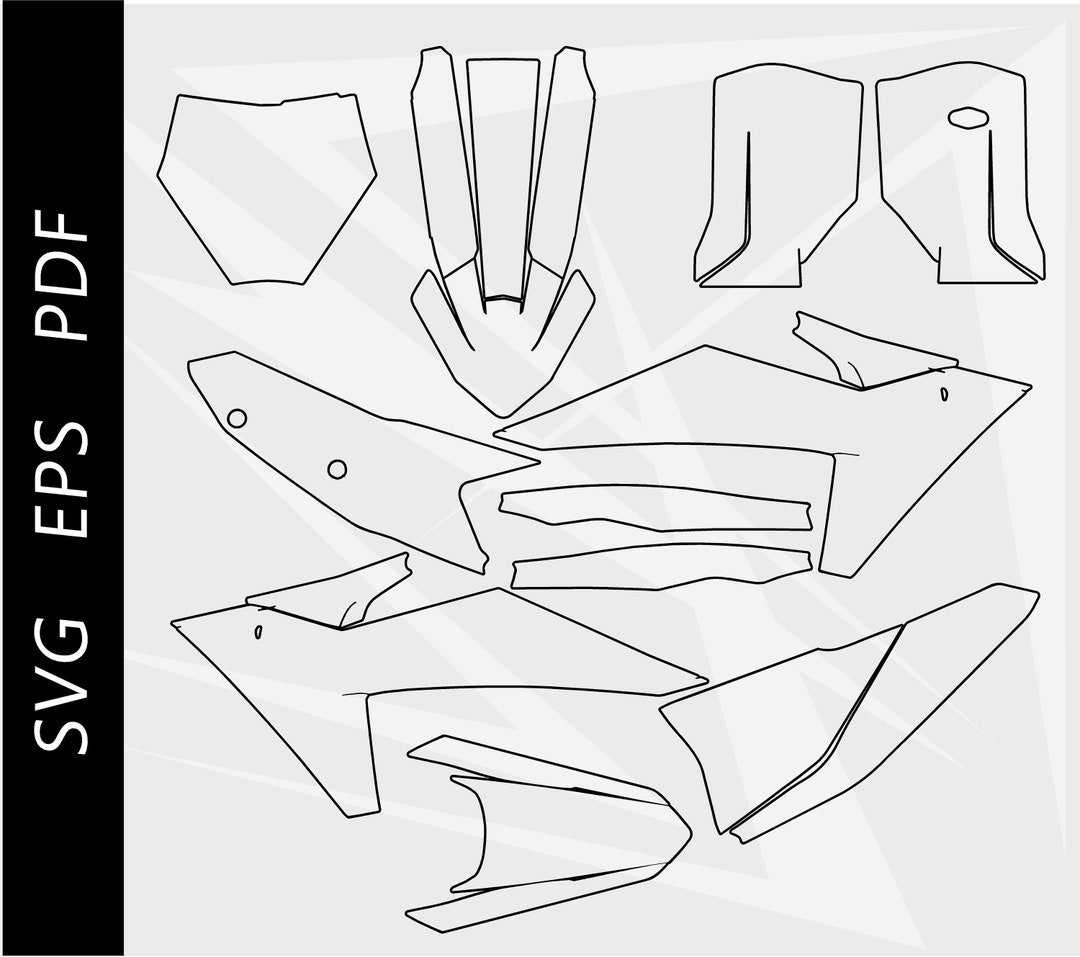 2022-2023 KTM 125-450 Templates, Dirt Bike Templates, Motocross Bike ...