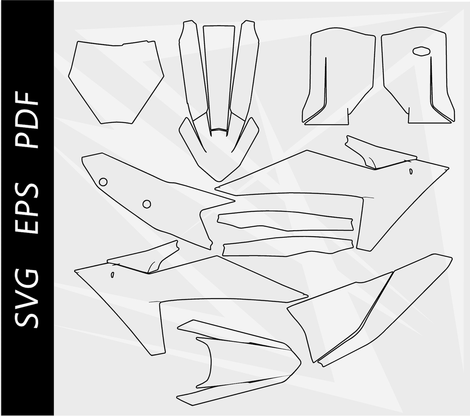 2022-2023 KTM 125-450 Templates, Dirt Bike Templates, Motocross Bike ...