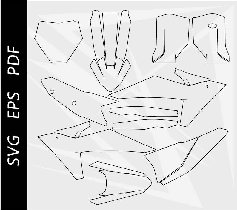 2022-2023 KTM 125-450 Templates, Dirt Bike Templates, Motocross Bike ...