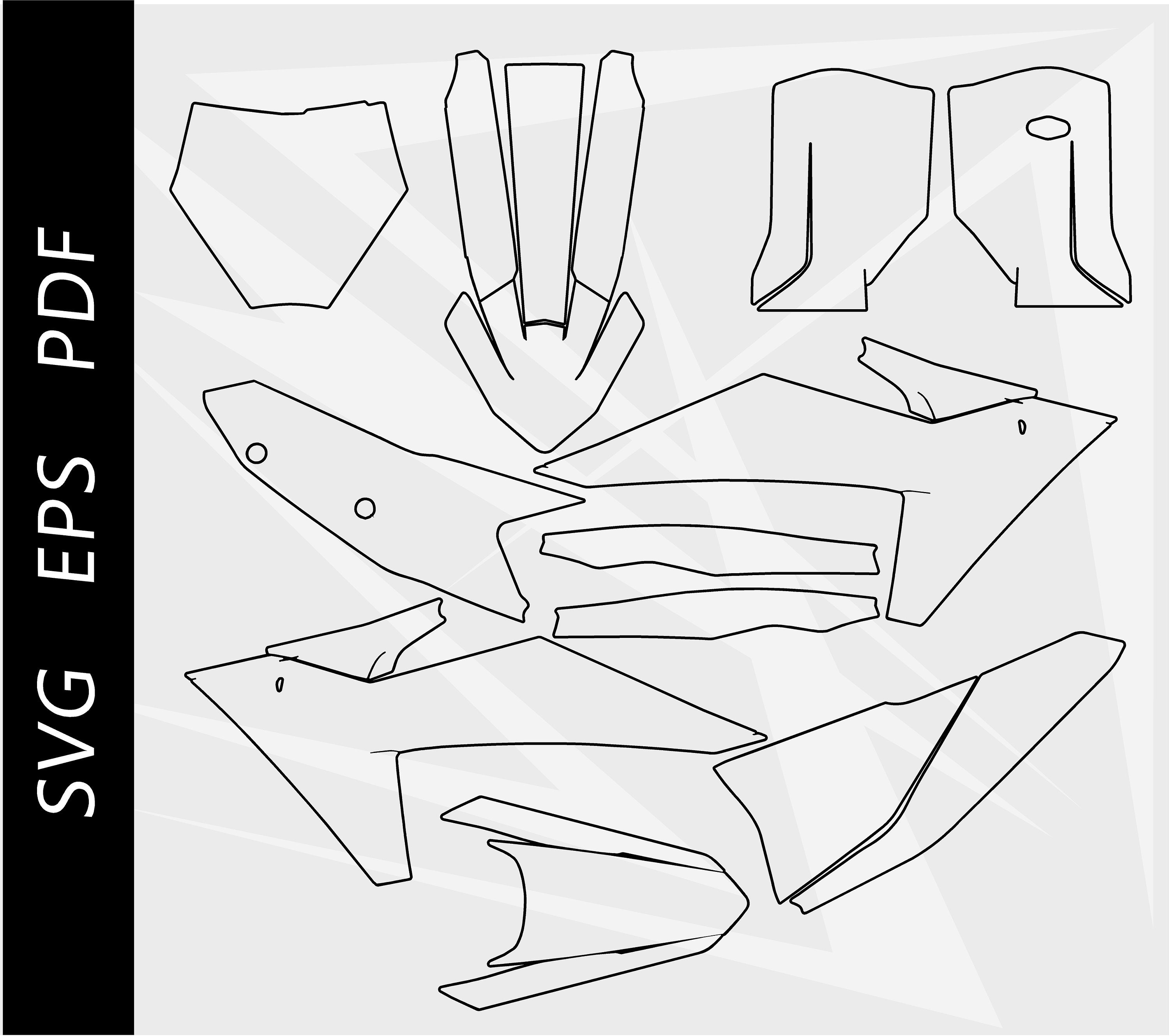 2022-2023 KTM 125-450 Templates, Dirt Bike Templates, Motocross Bike ...