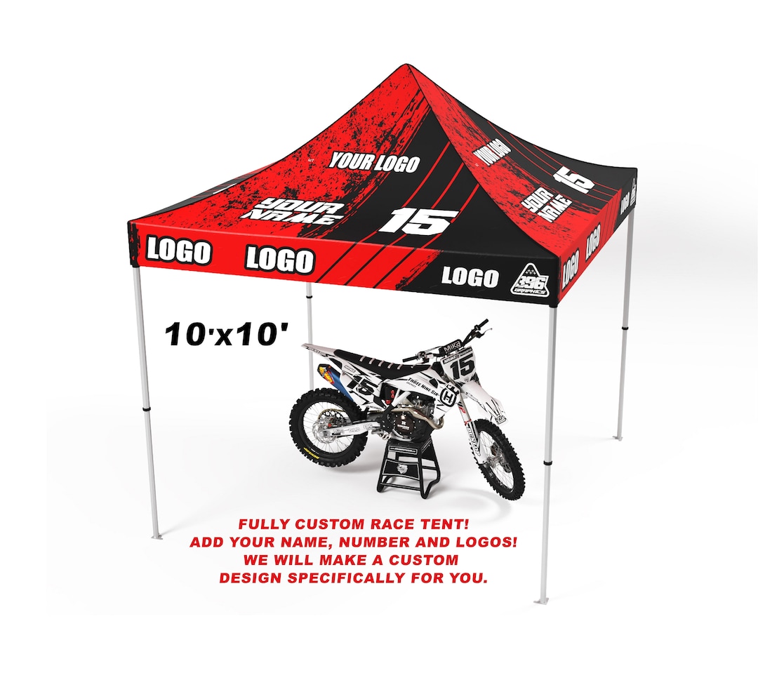 10'x10' Custom Race Canopy, Business Canopy, Custom Canopy, Custom Logo ...