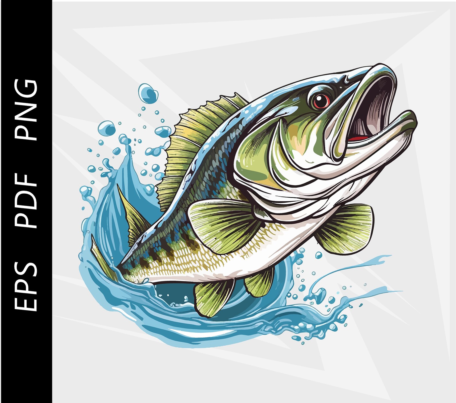 Colorful Bass Fish Design, Fishing Shirt (digital Download) - Etsy